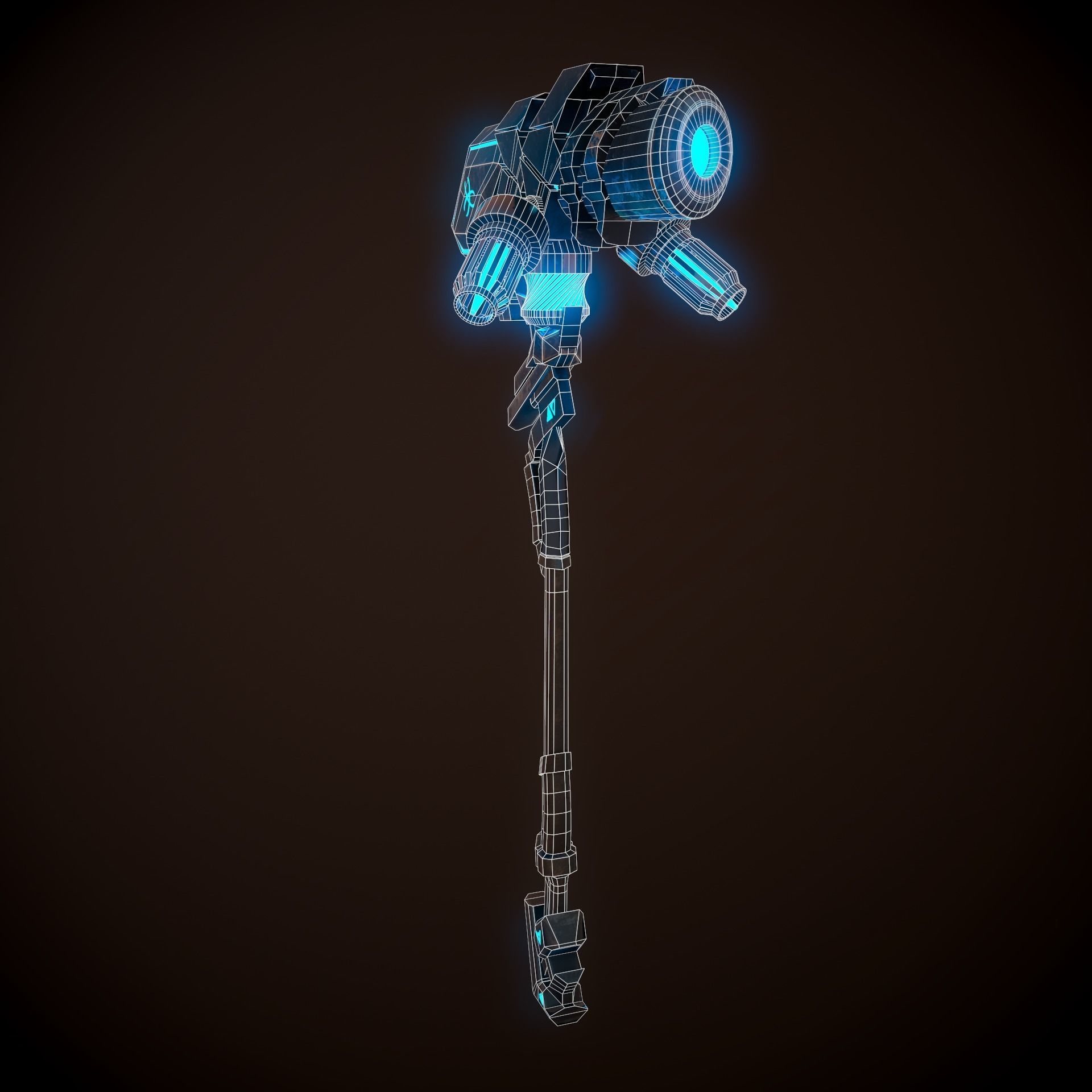 3D model Sci-Fi Battle Axe 2 VR / AR / low-poly | CGTrader