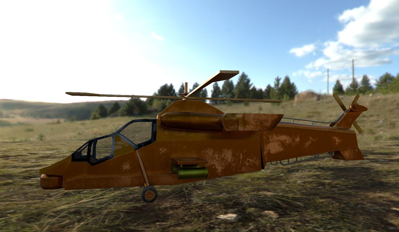 3D model CSH2 Rooivalk VR / AR / low-poly | CGTrader