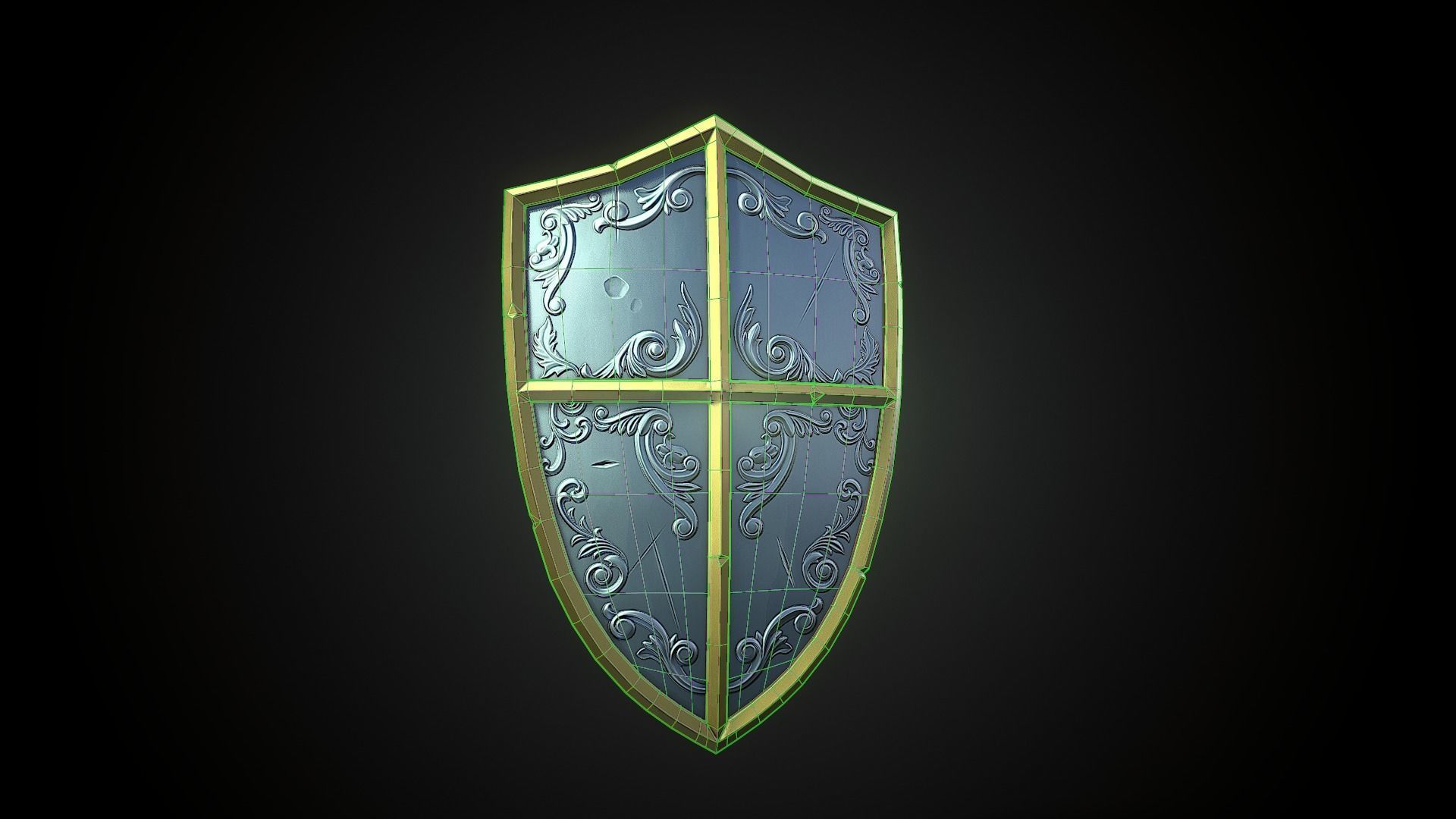 3D model Stylized Shield and Sword VR / AR / low-poly | CGTrader