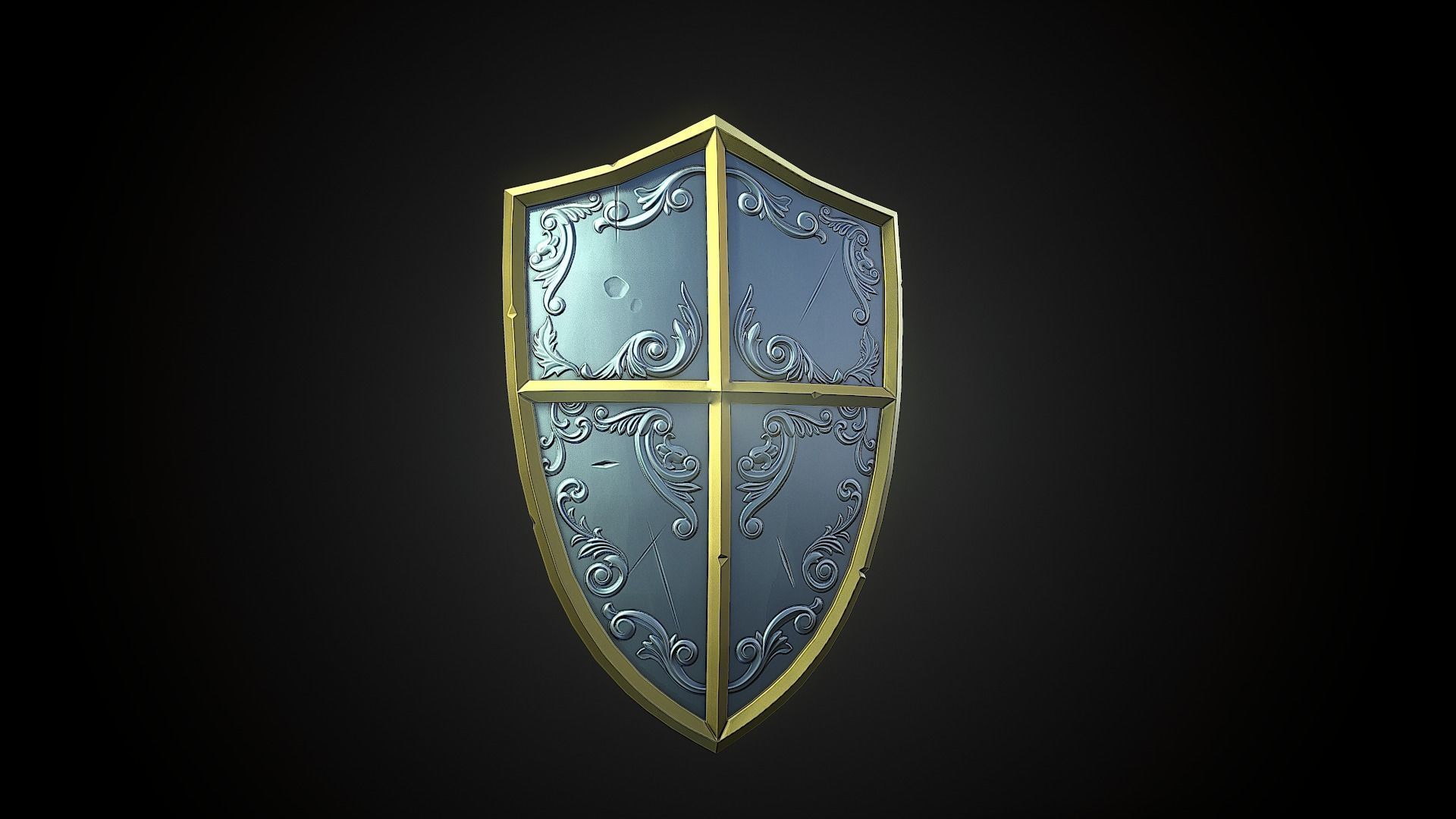 3D model Stylized Shield and Sword VR / AR / low-poly | CGTrader