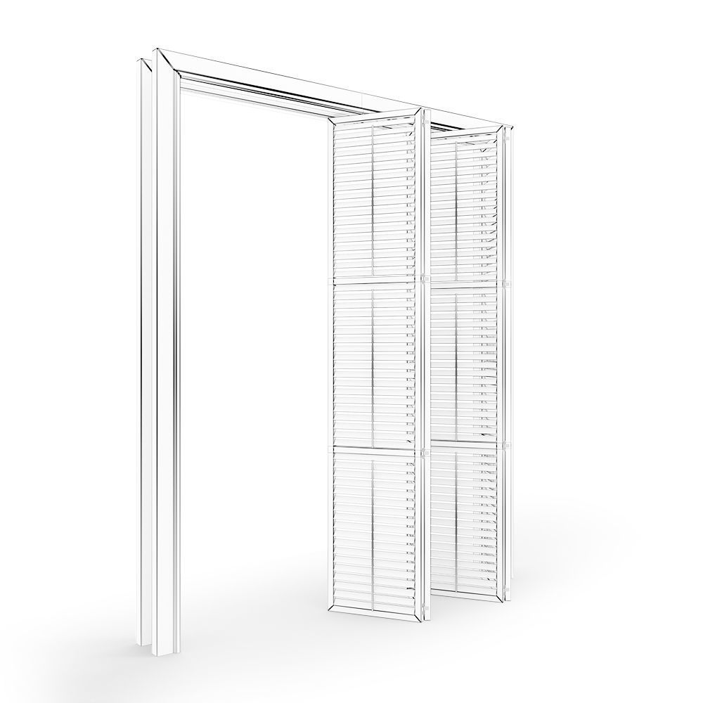 Interior folding shutter door 3D model | CGTrader