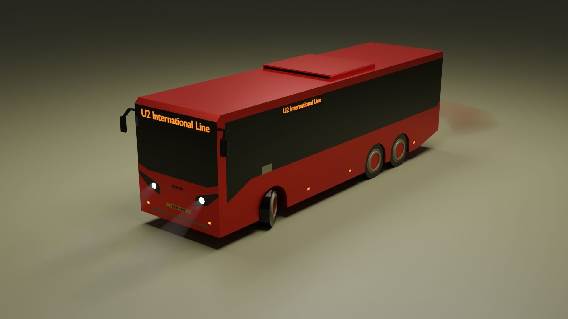 3D model Low-Poly Bus VR / AR / low-poly | CGTrader