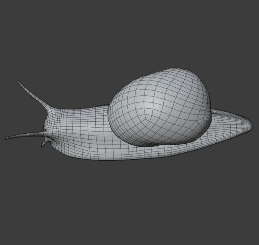 3D model Low poly snail model with PBR materials VR / AR / low-poly ...