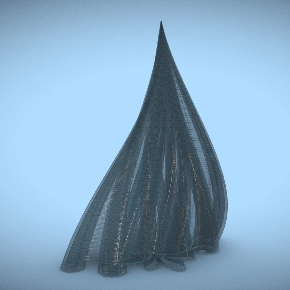 Tube Building Glass Cage 3D model | CGTrader