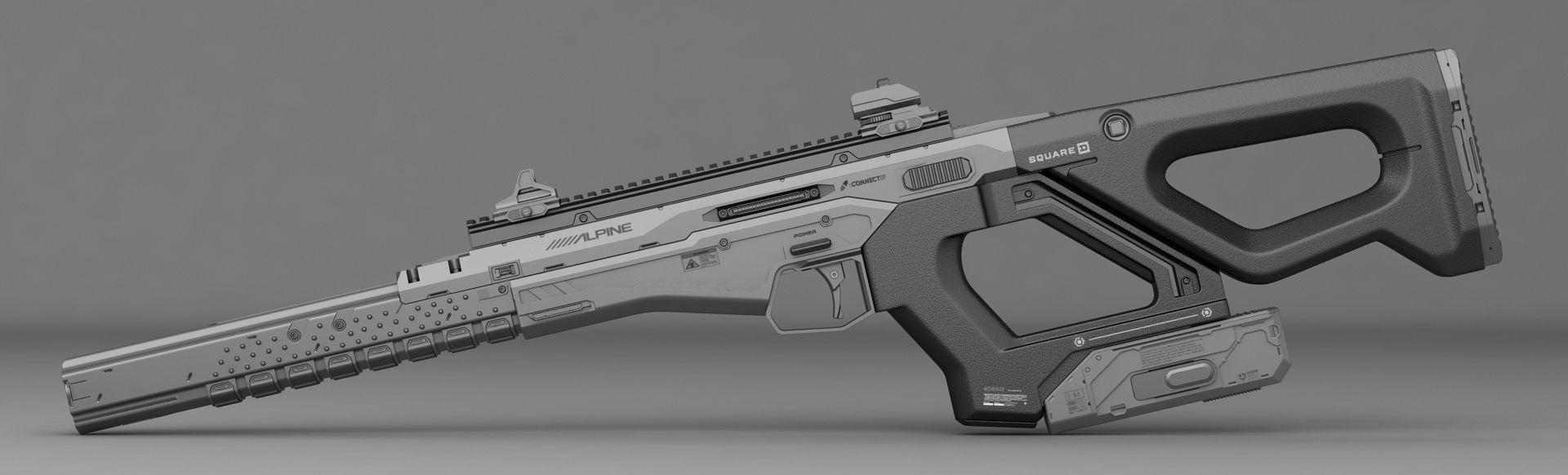 Alpine gun 3D model | CGTrader