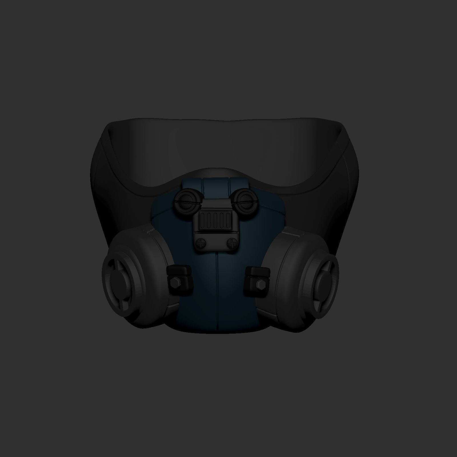 Gas mask high poly sculpt 3d printable scifi futuristic space 3D model ...