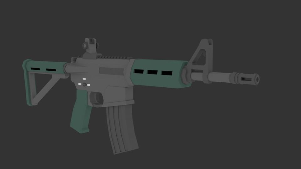3D model Low Poly AR-15 rifle pack VR / AR / low-poly | CGTrader