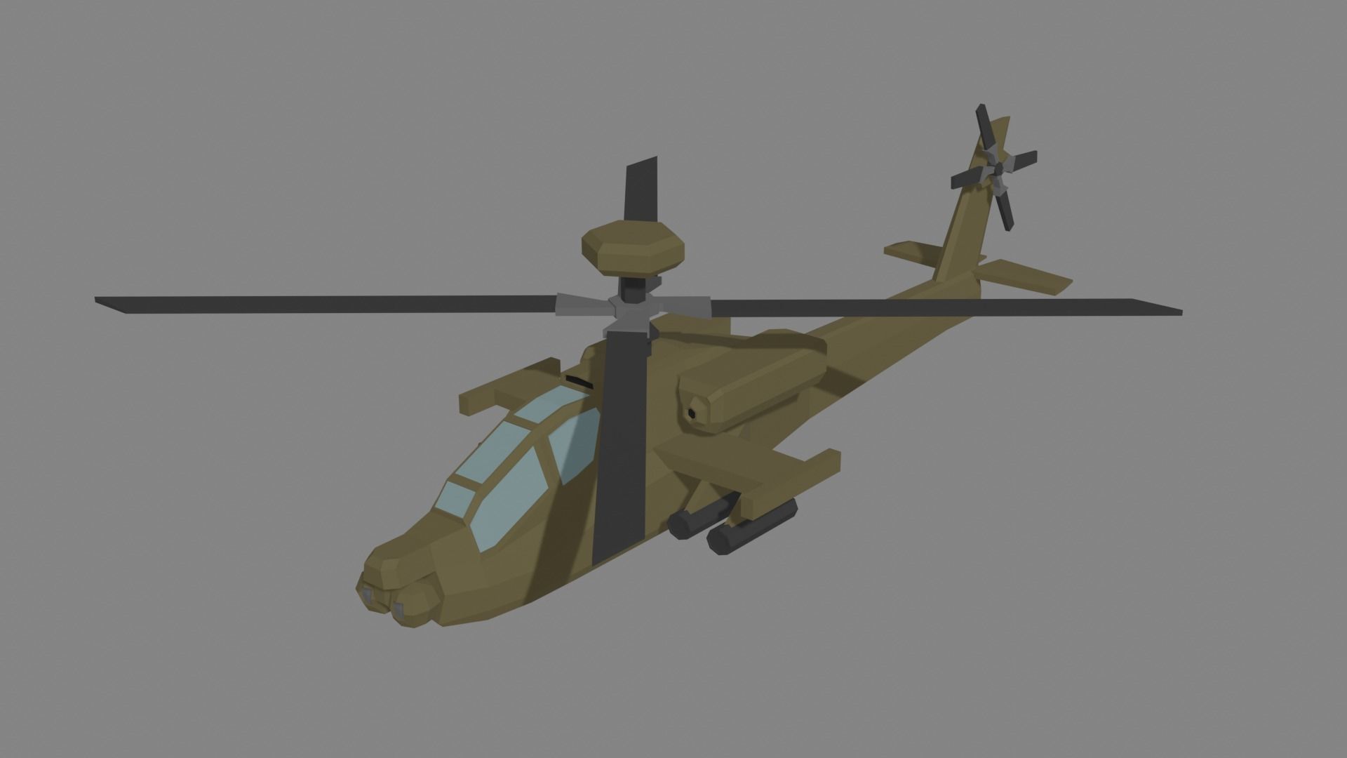 3D model Low Poly AH-64D Apache VR / AR / low-poly | CGTrader
