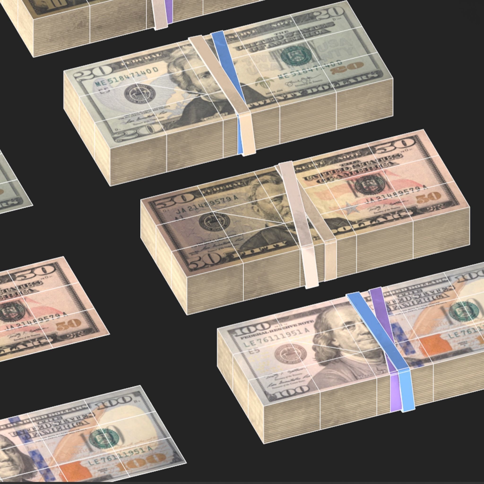 3D model US Paper Money VR / AR / low-poly | CGTrader