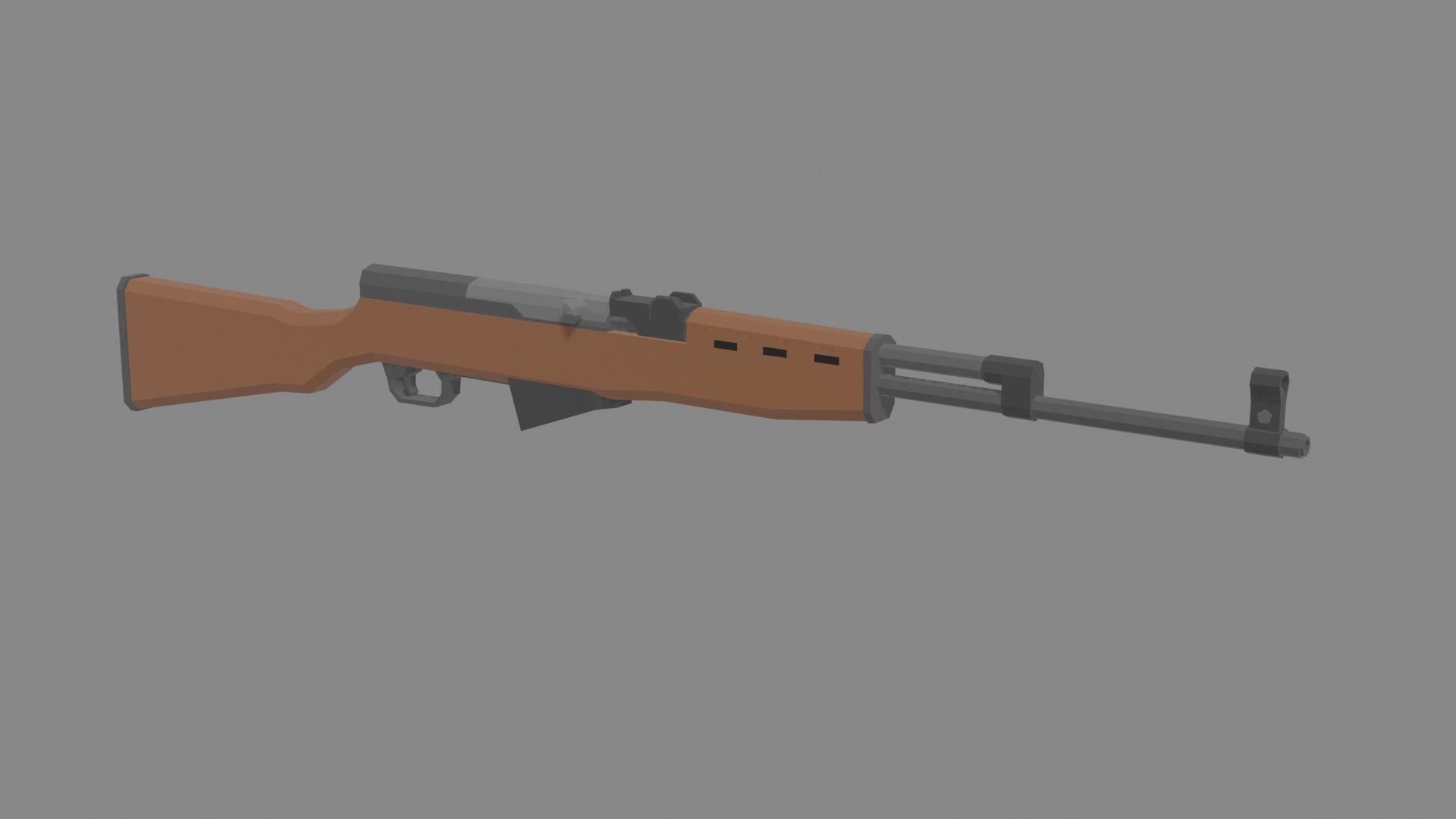 3D model Low Poly SKS Rifle VR / AR / low-poly | CGTrader