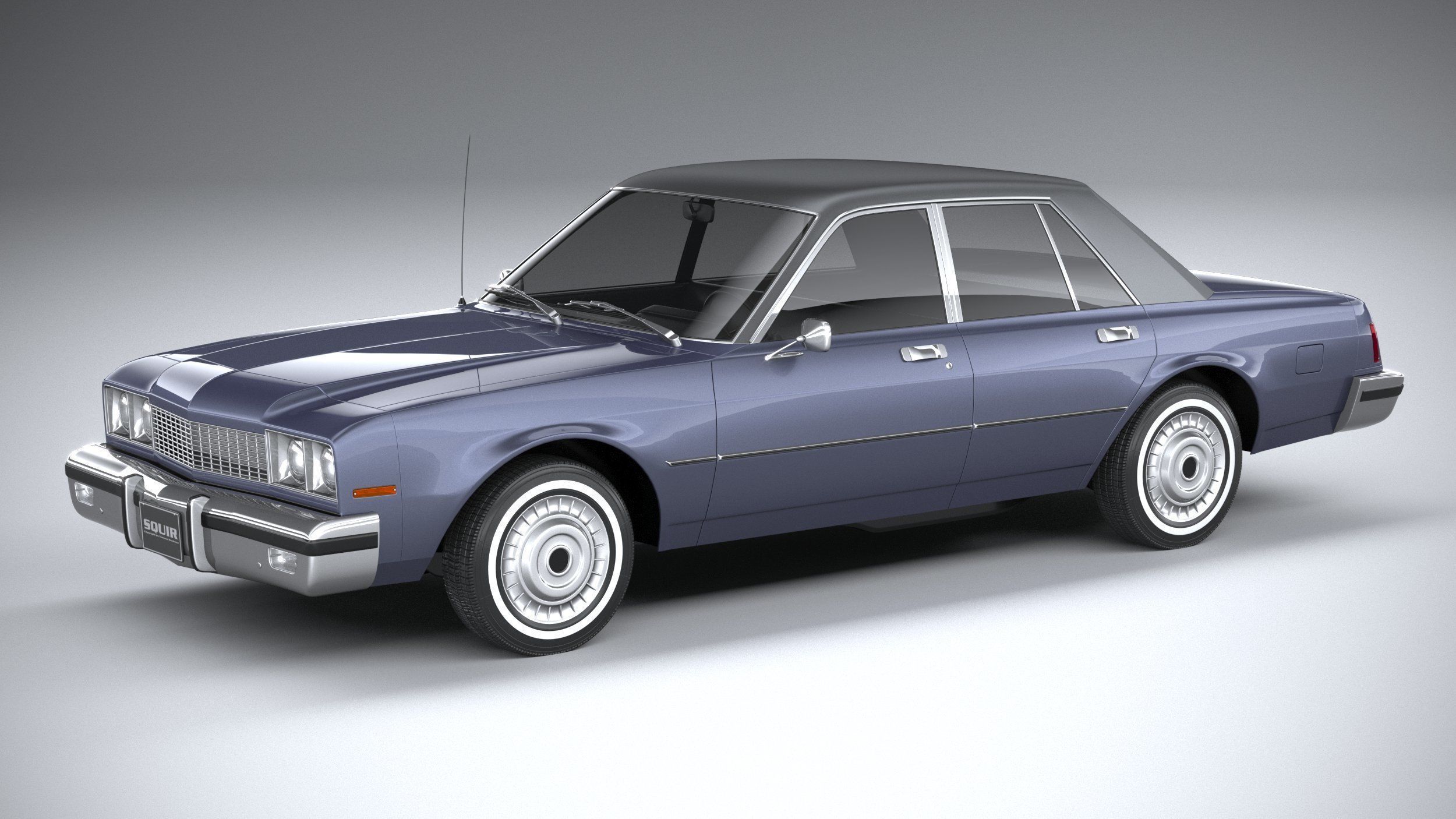Generic American Classic sedan 1970 3D model | CGTrader