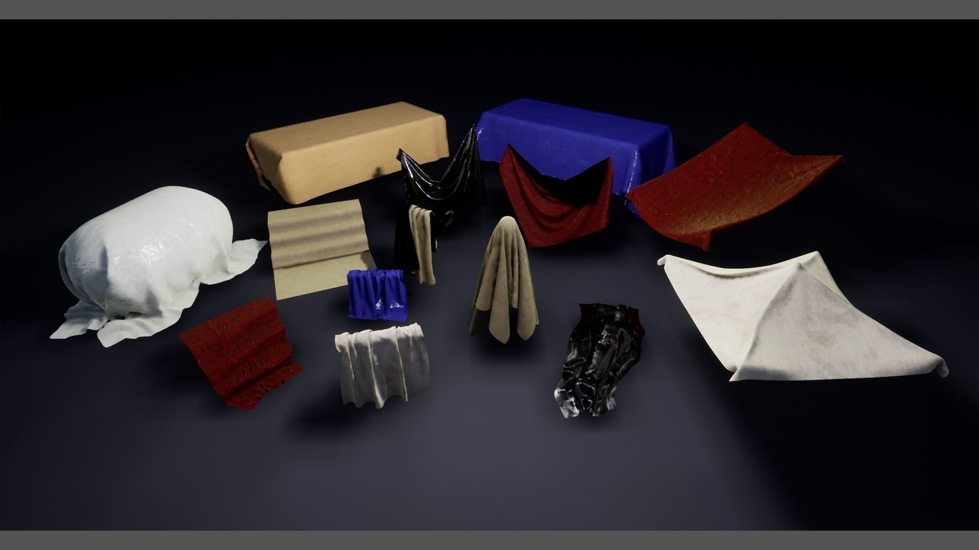 Draped Cloth Meshes 3D model | CGTrader