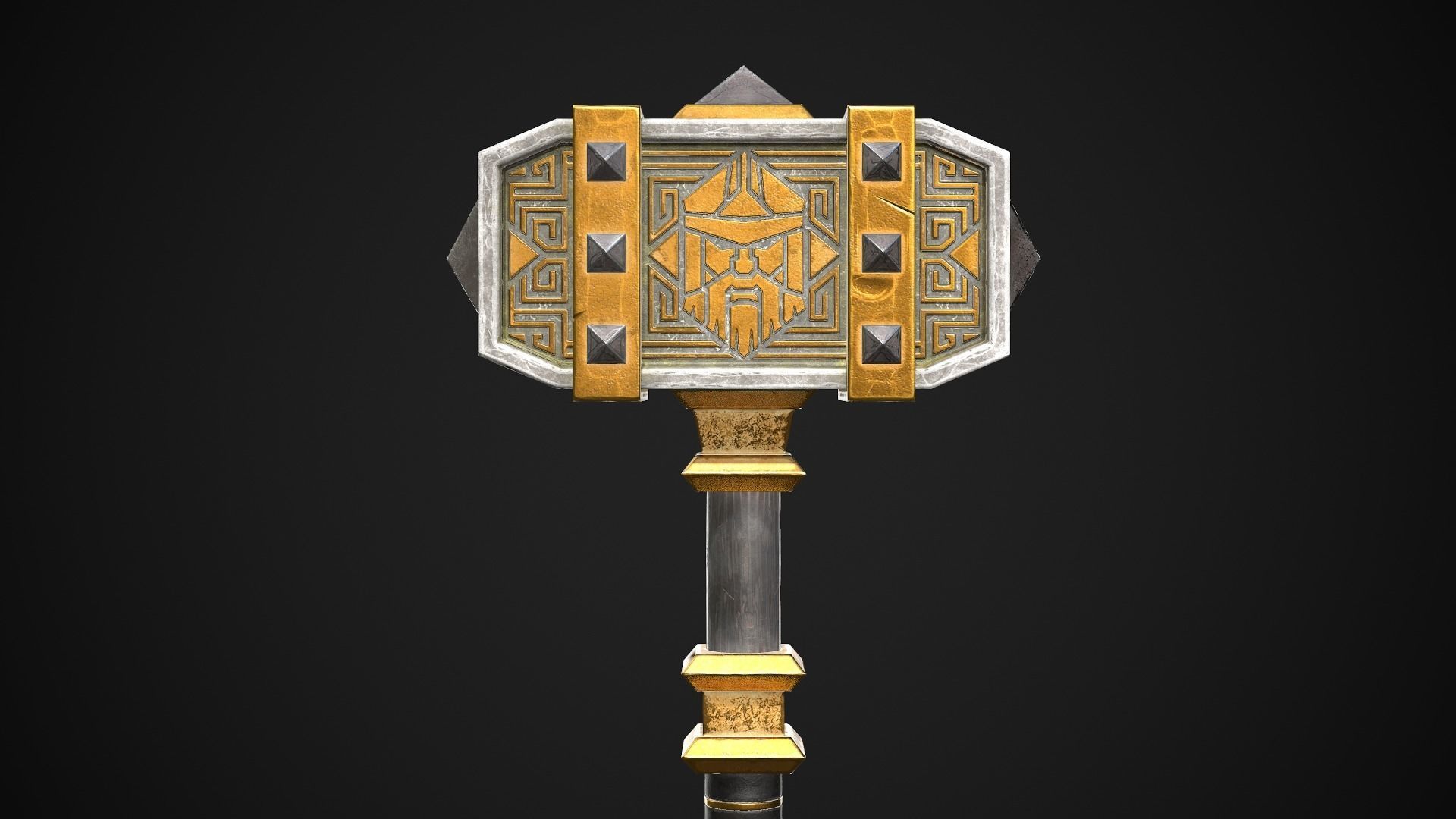 3D model Fantasy Great Hammer 04 VR / AR / low-poly | CGTrader