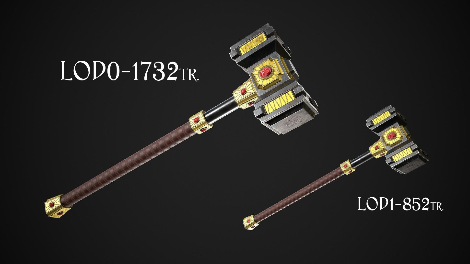 Fantasy Great Hammers Collection VR / AR / low-poly | CGTrader