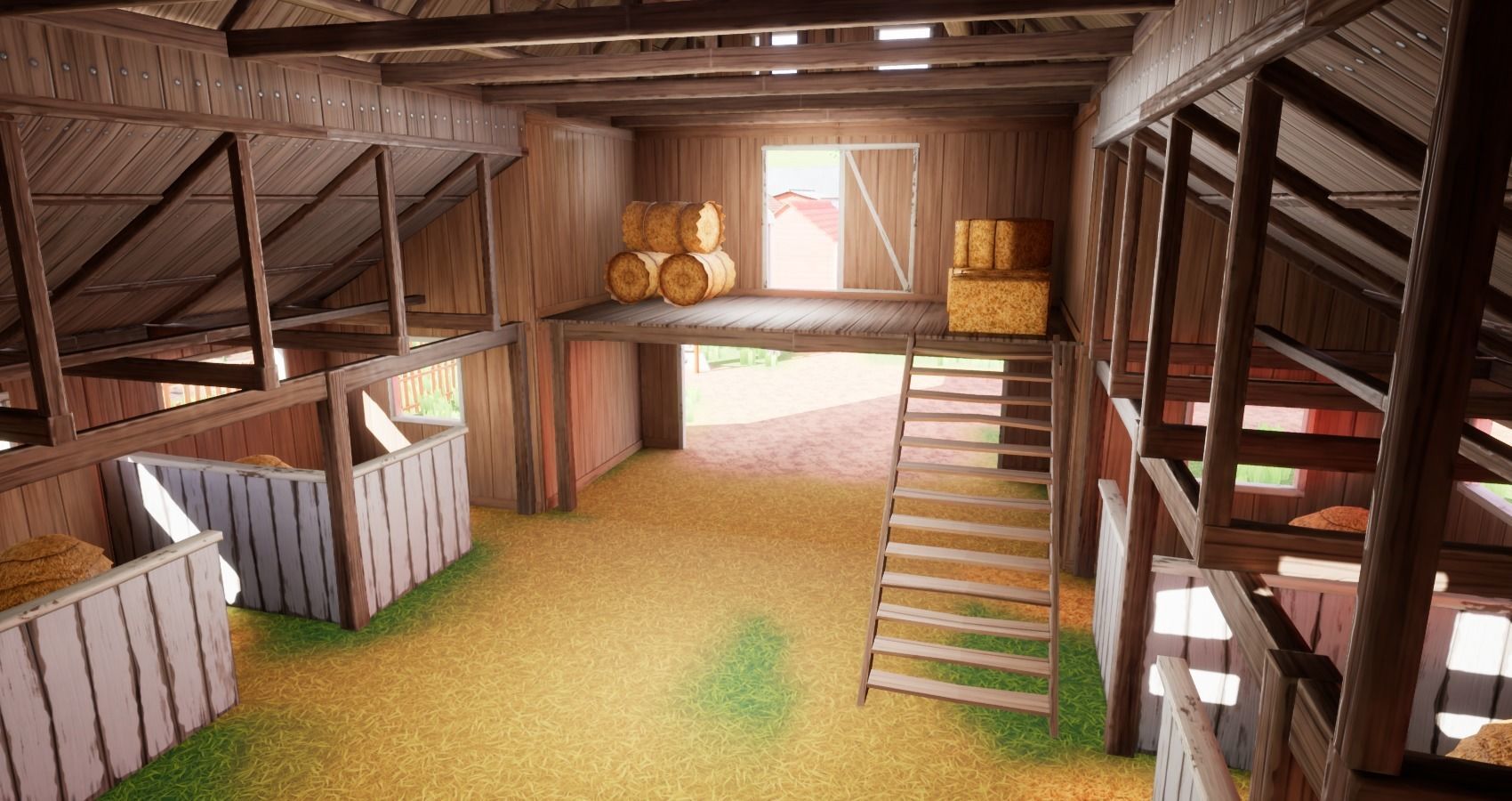 3D model Farm Village Stylized Environment VR / AR / low-poly | CGTrader
