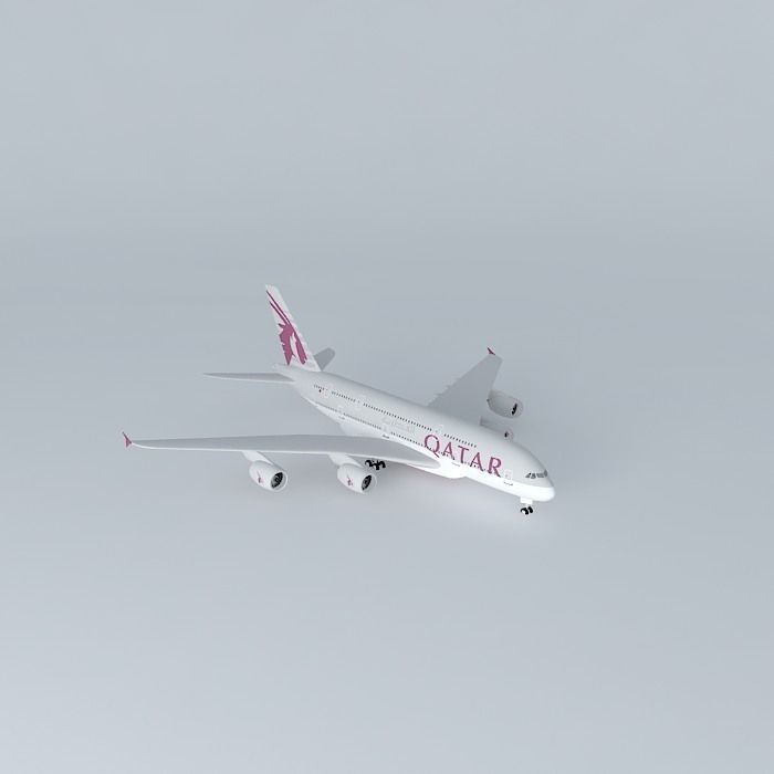 Qatar Qatar Airways Airbus A380 861 2014 free 3D model | CGTrader