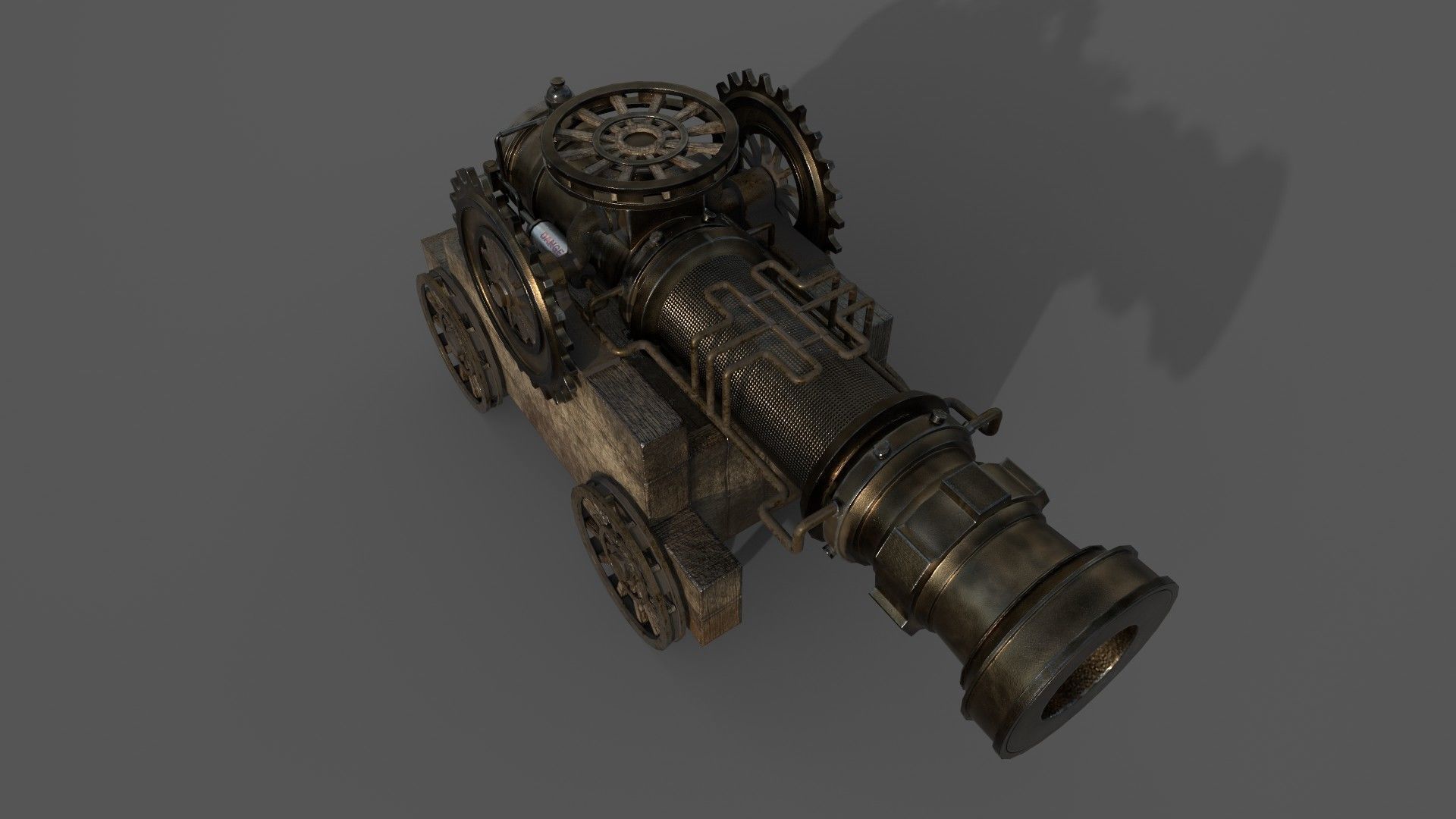 3D model Steampunk Cannon Low Poly 3D model VR / AR / low-poly | CGTrader