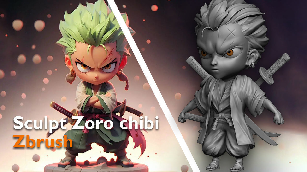 Zoro little 3D Model free 3D model animated | CGTrader