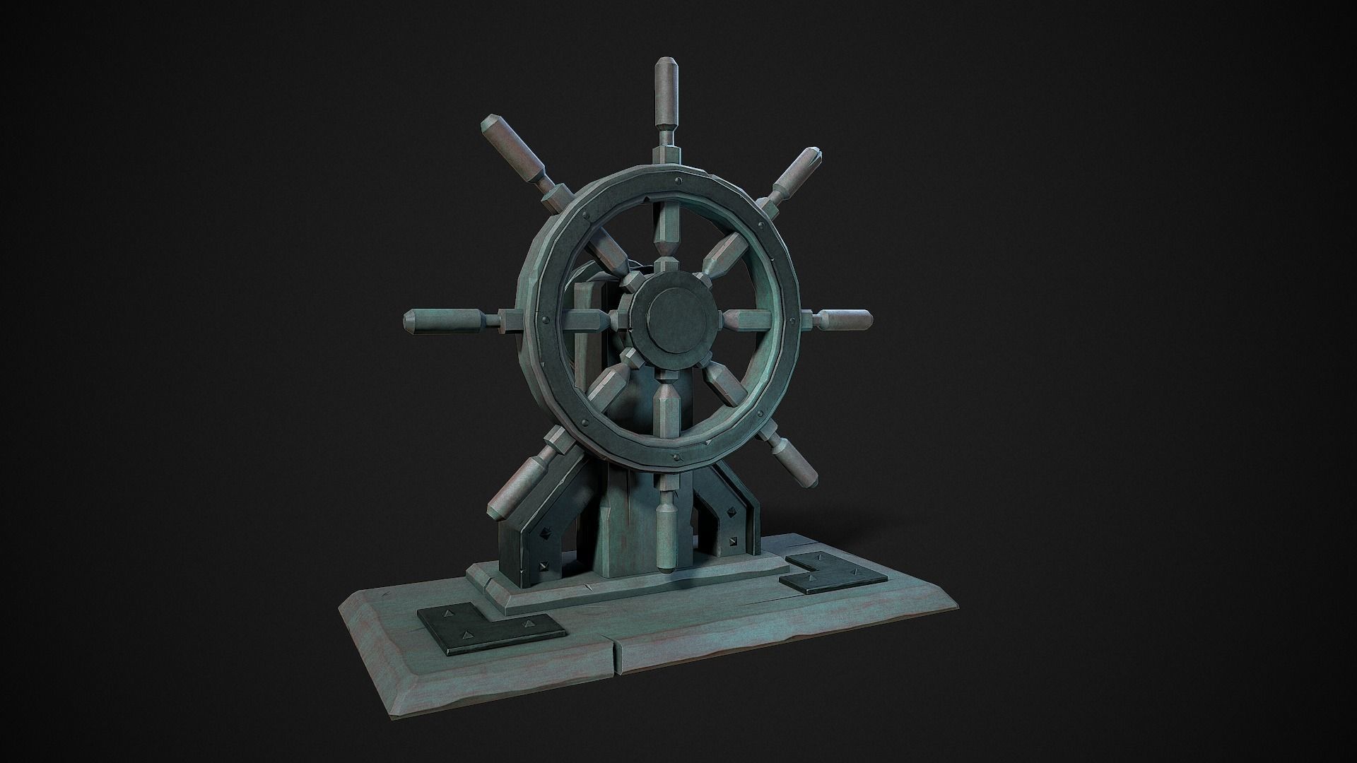 3D model Stylized Ship Helm VR / AR / low-poly | CGTrader