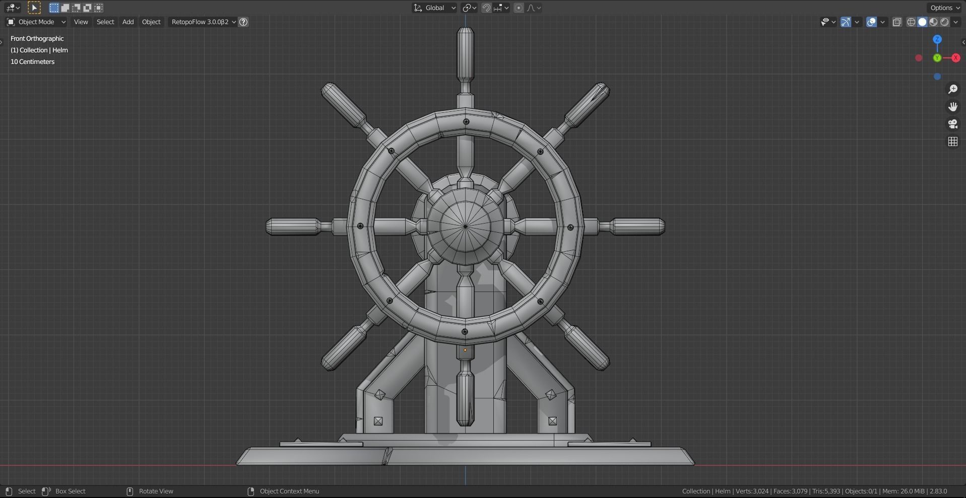 3D model Stylized Ship Helm VR / AR / low-poly | CGTrader