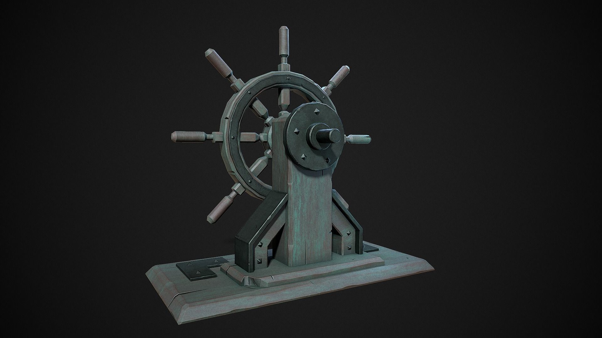 3D model Stylized Ship Helm VR / AR / low-poly | CGTrader