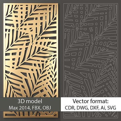 decorative panel 120 3d model and vector format 3D model | CGTrader