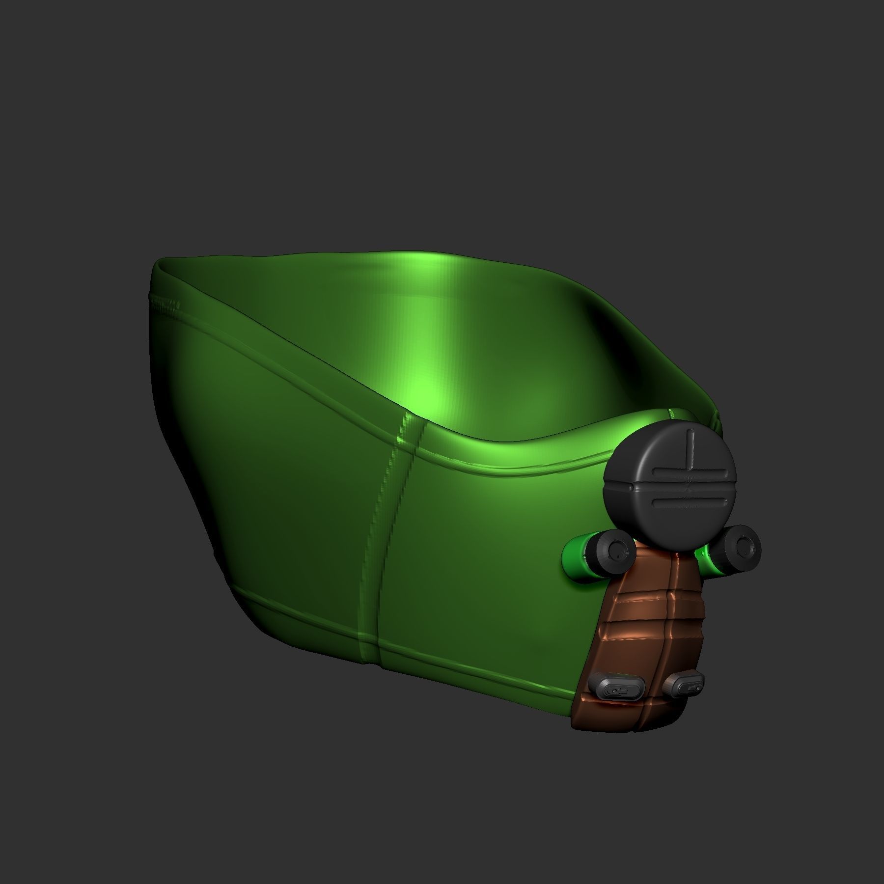 gas mask millitary high poly sculpt 3d printable ver 3 3D model | CGTrader
