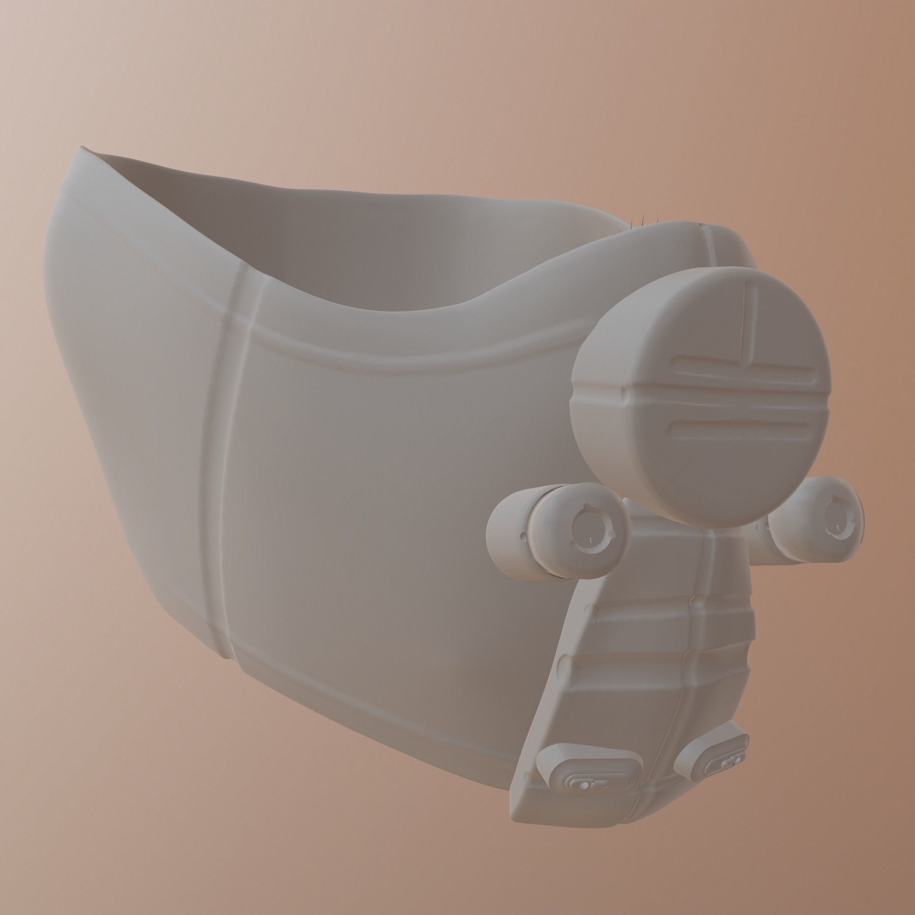 gas mask millitary high poly sculpt 3d printable ver 3 3D model | CGTrader