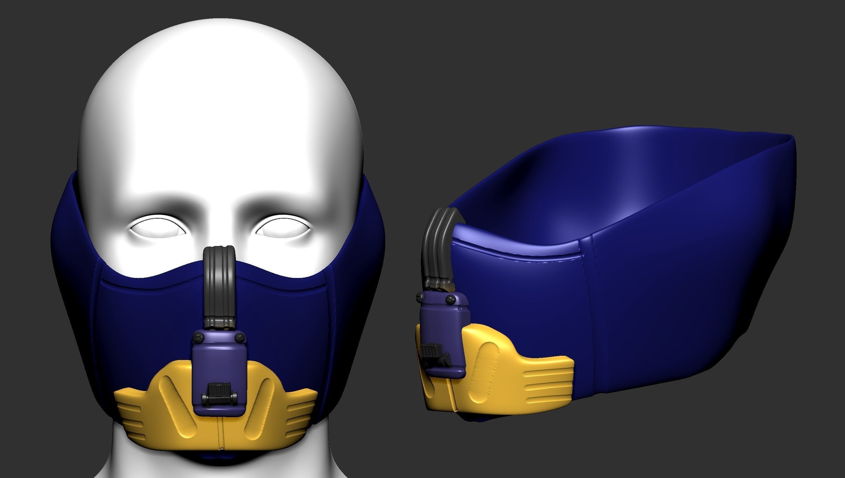 gas mask high poly sculpt 3d printable ver 6 3D model 3D model | CGTrader