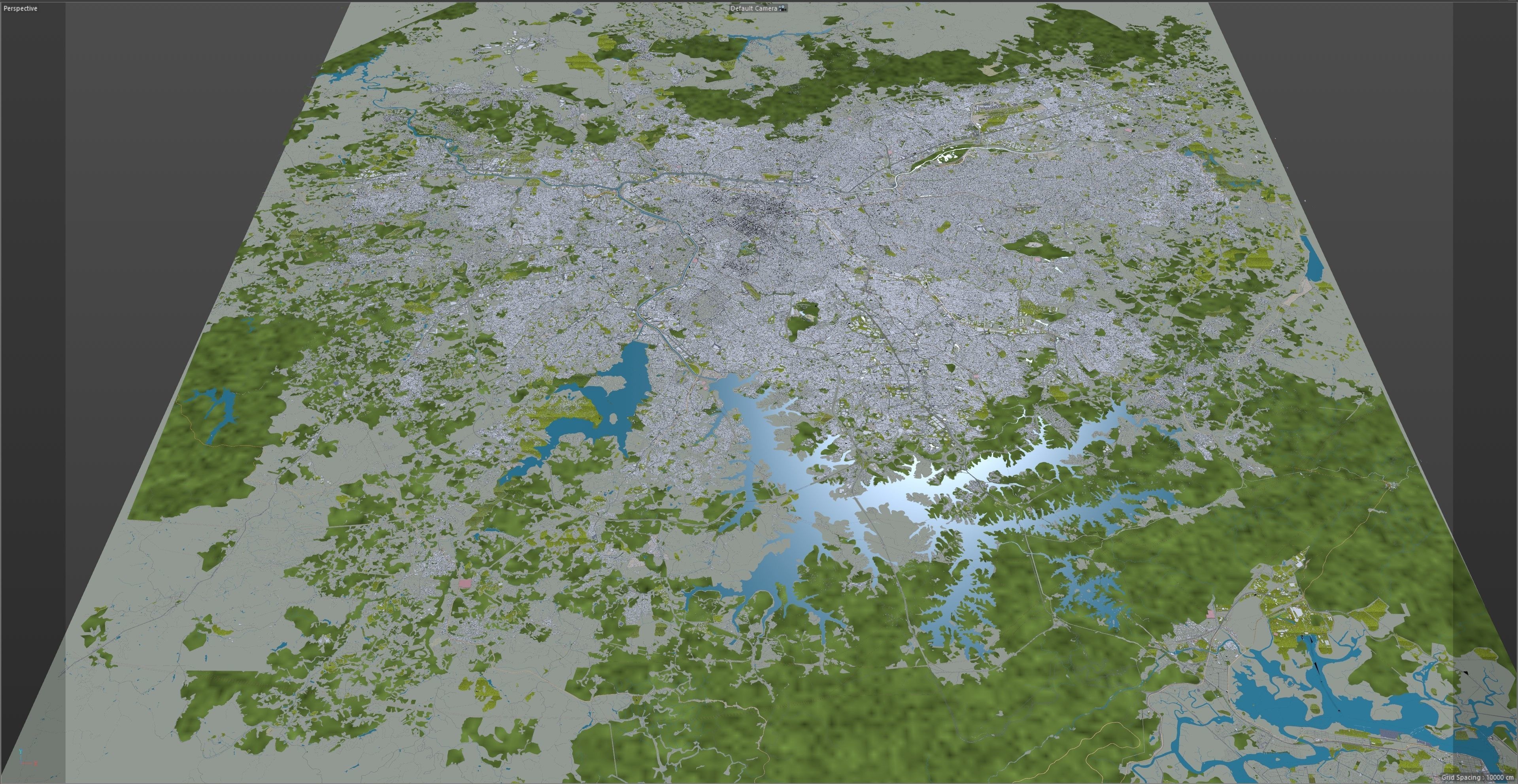 3D model Sao Paulo Full City Brazil 90km VR / AR / low-poly | CGTrader