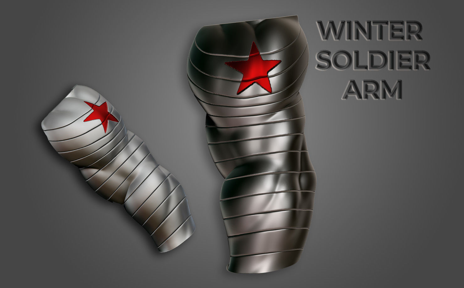 Winter soldier metal arm 3D model 3D printable | CGTrader