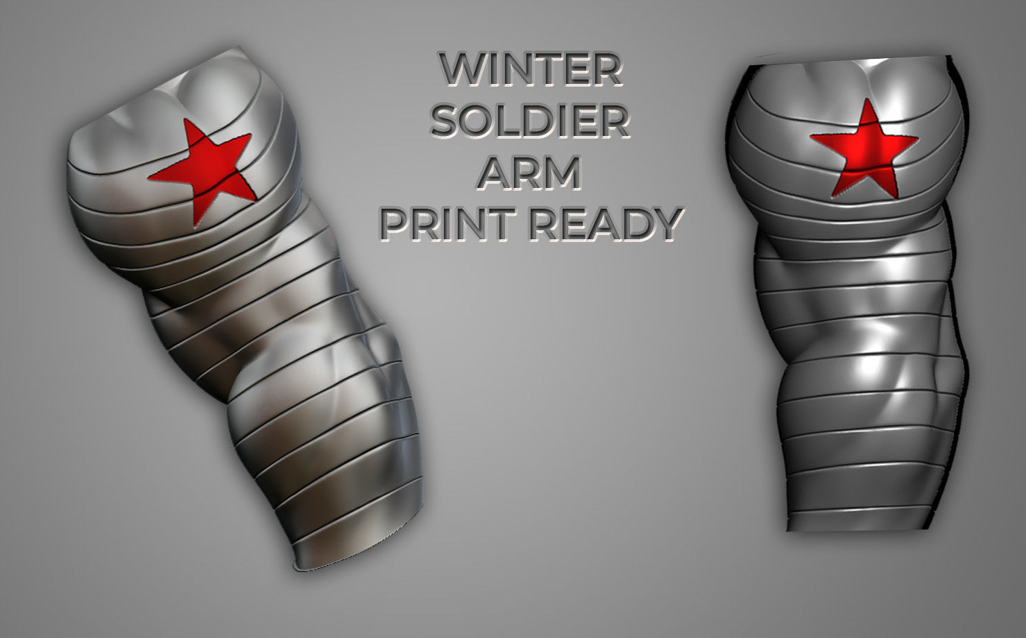 Winter soldier metal arm 3D model 3D printable | CGTrader