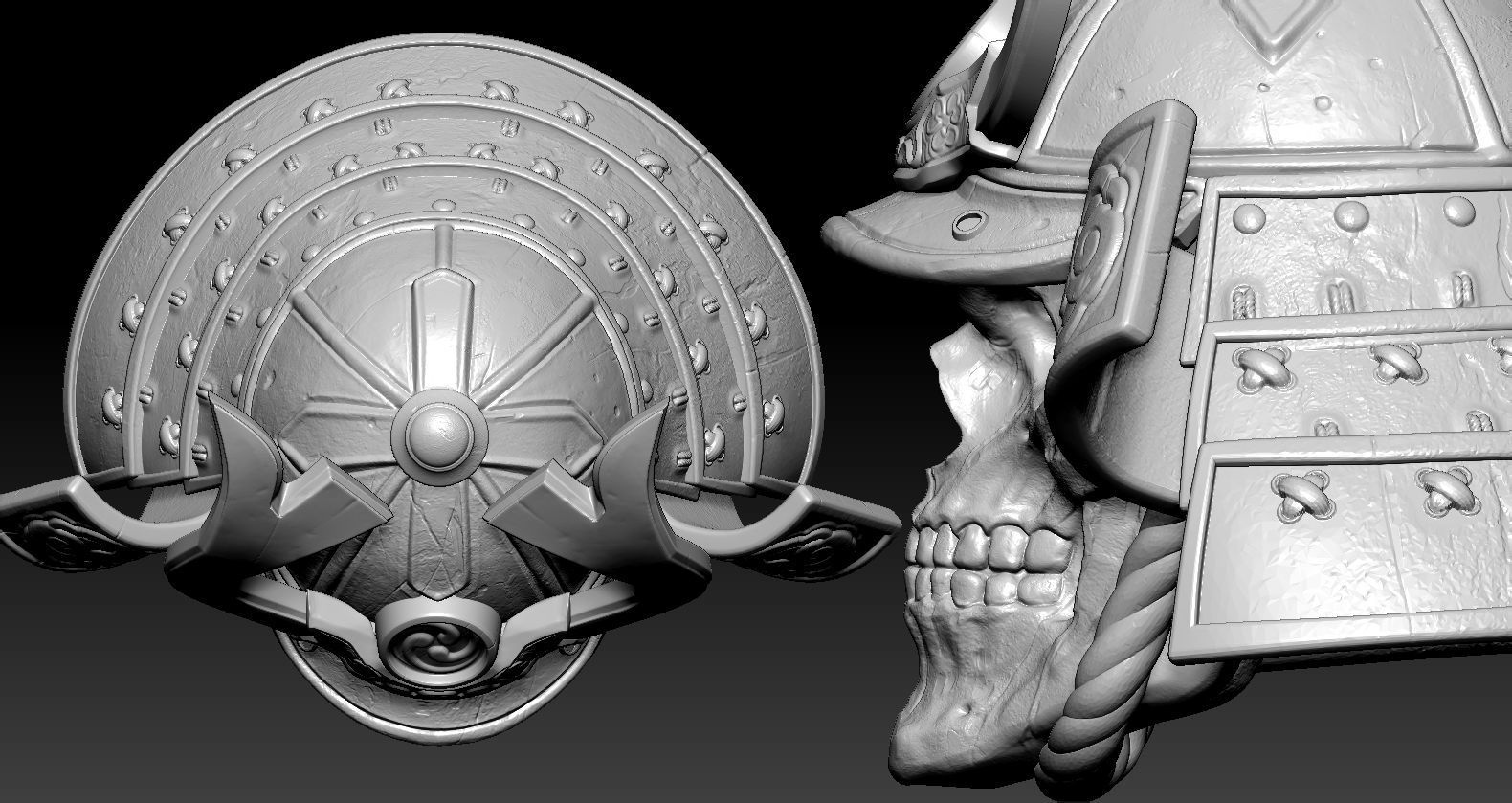 Skull Samurai 3D model 3D printable | CGTrader