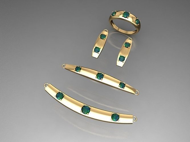 U19- Diamond set 3D model 3D printable | CGTrader