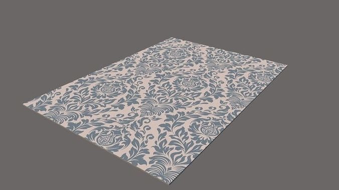 carpet damask rug free 3D model | CGTrader