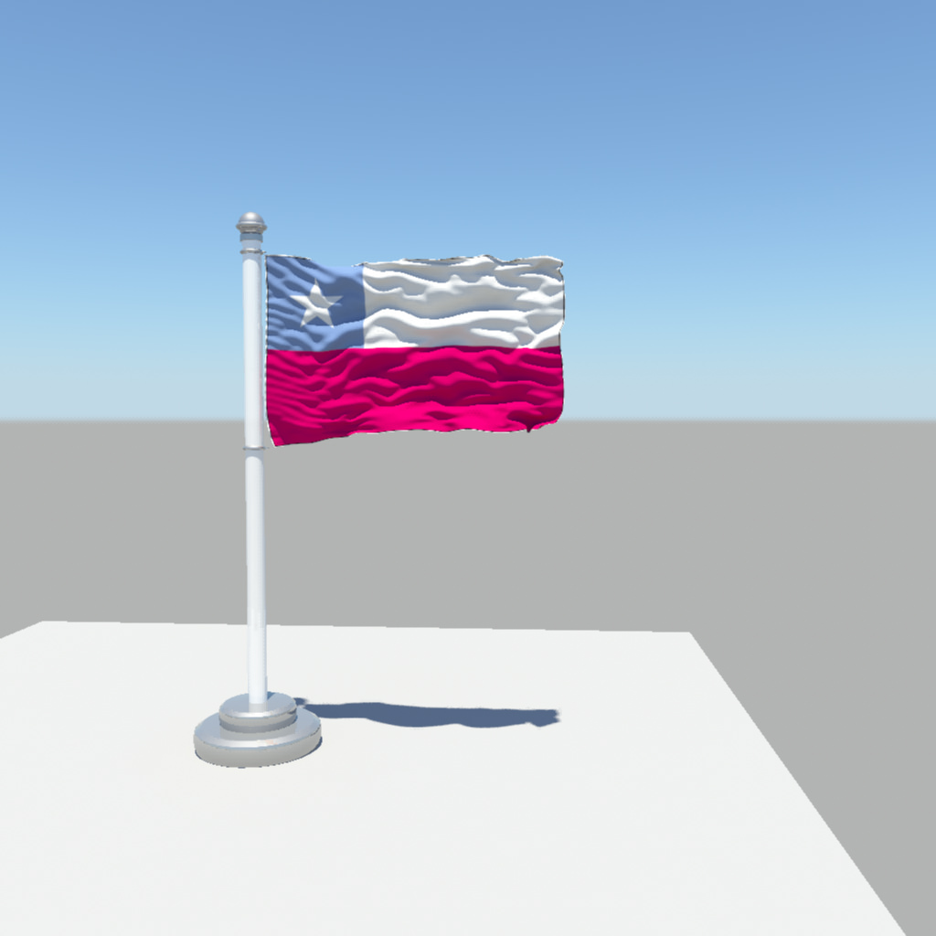 Chile flag 3D model | CGTrader