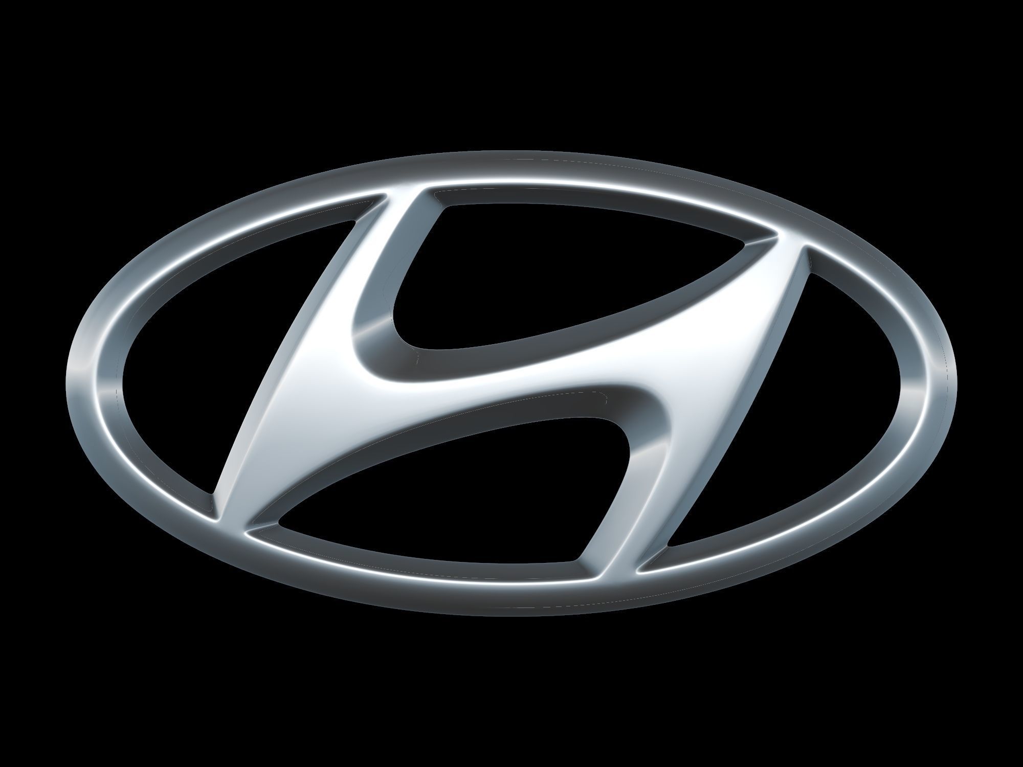 Hyundai - Car Logo Emblem Modern free VR / AR / low-poly 3D model ...