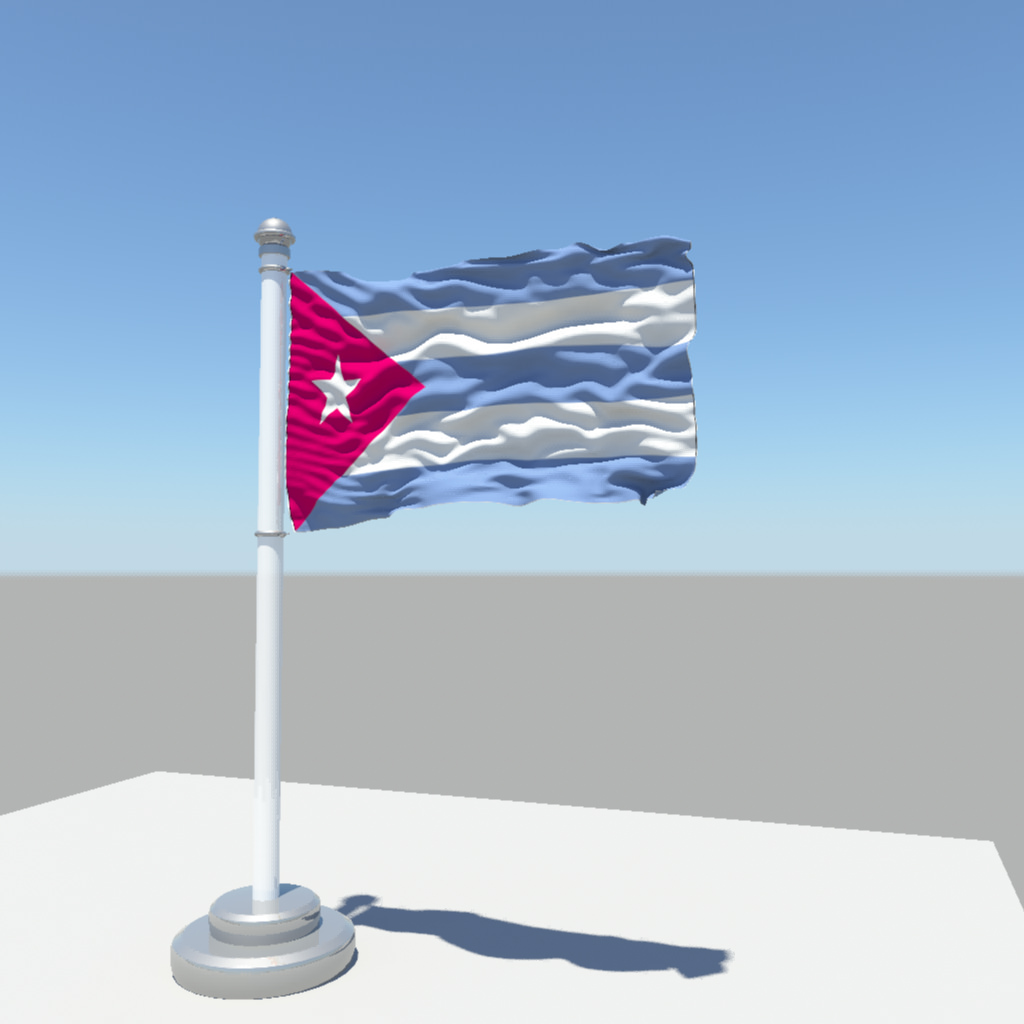 Cuba flag 3D model | CGTrader