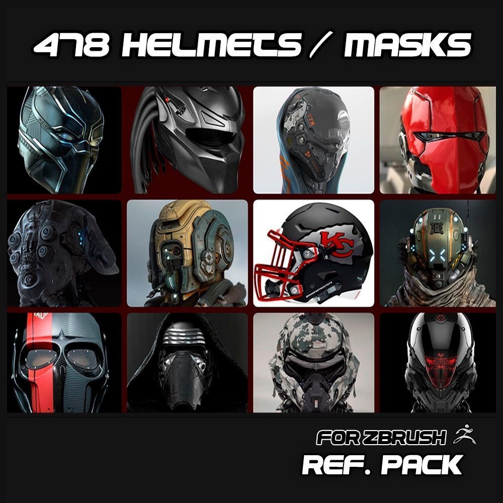 478 HELMET AND MASK REF Texture | CGTrader