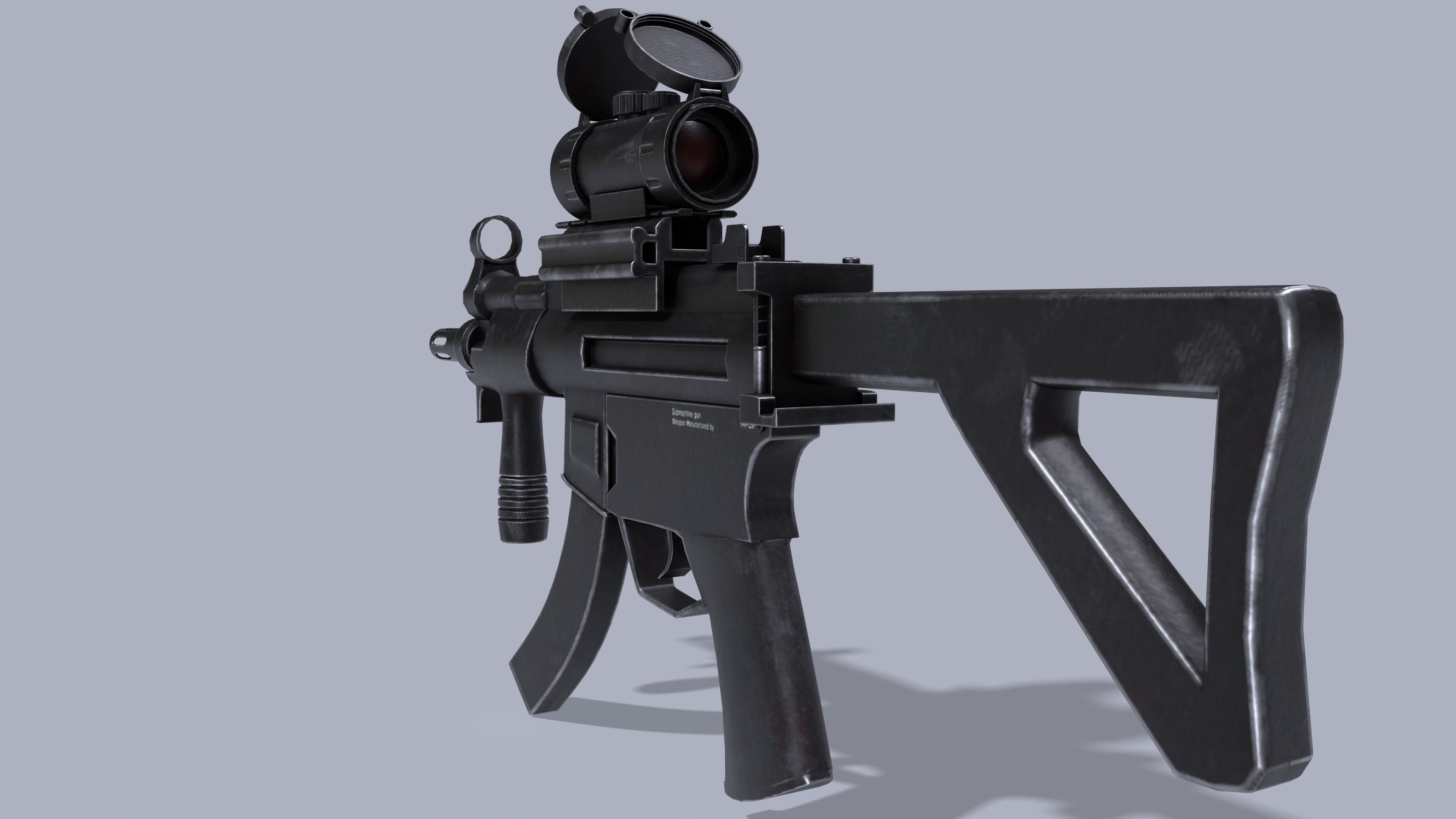 3D model MP5 with Scope VR / AR / low-poly | CGTrader