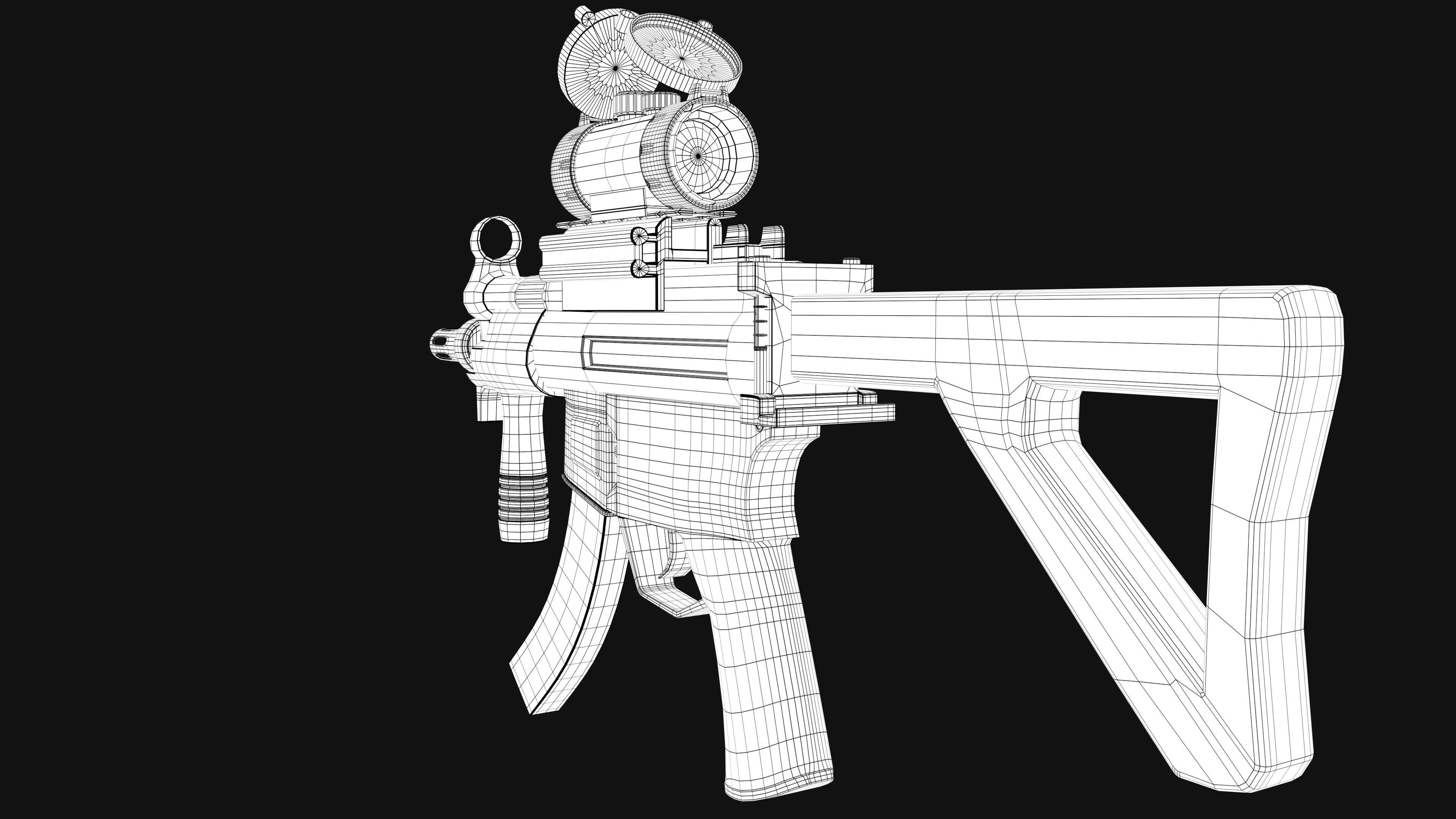 3D model MP5 with Scope VR / AR / low-poly | CGTrader
