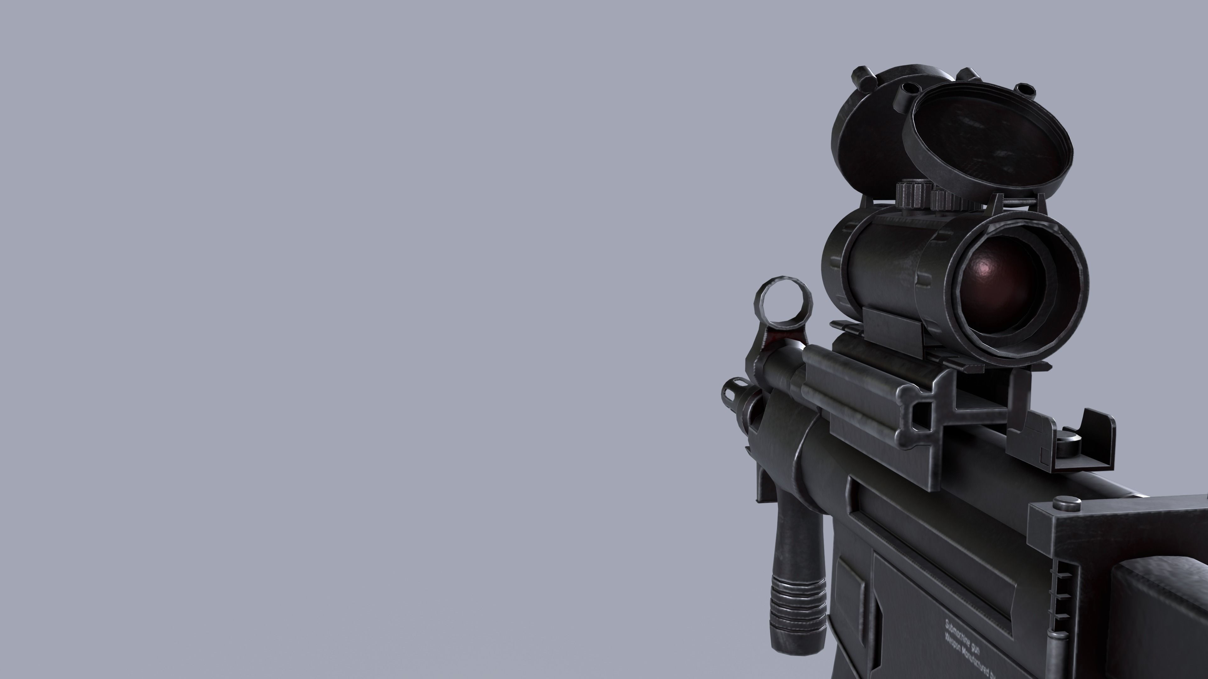 3D model MP5 with Scope VR / AR / low-poly | CGTrader