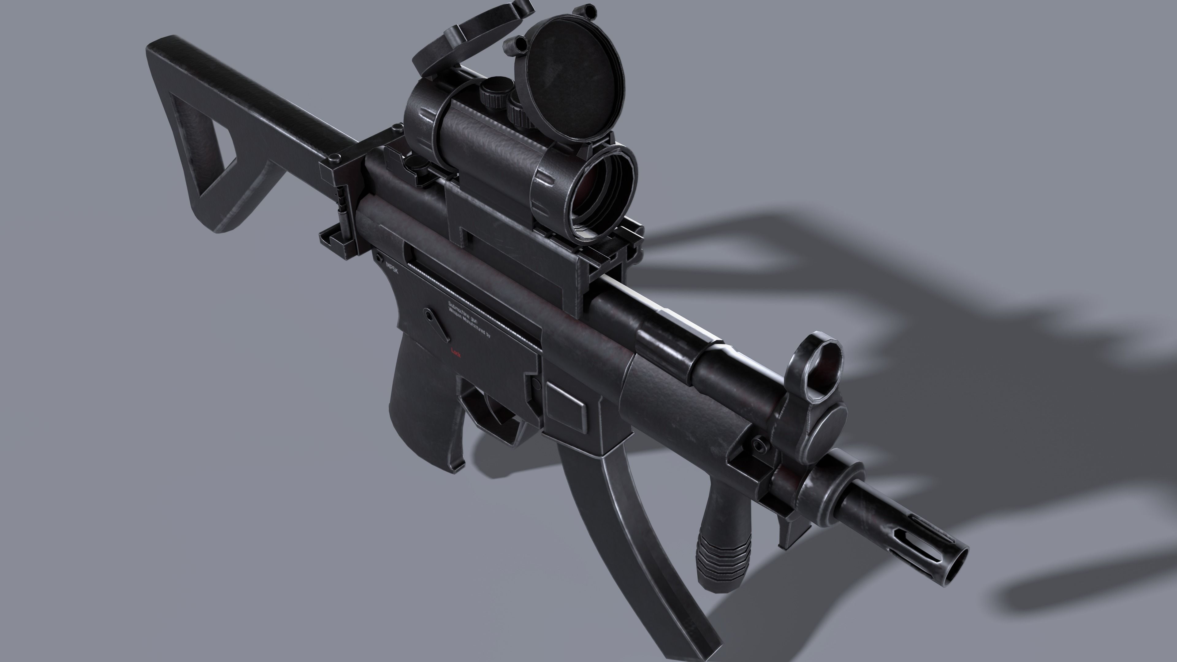 3D model MP5 with Scope VR / AR / low-poly | CGTrader