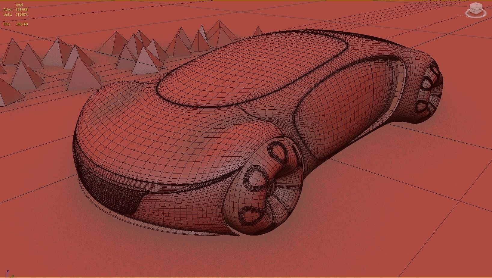 Electric concept car 3D model animated | CGTrader