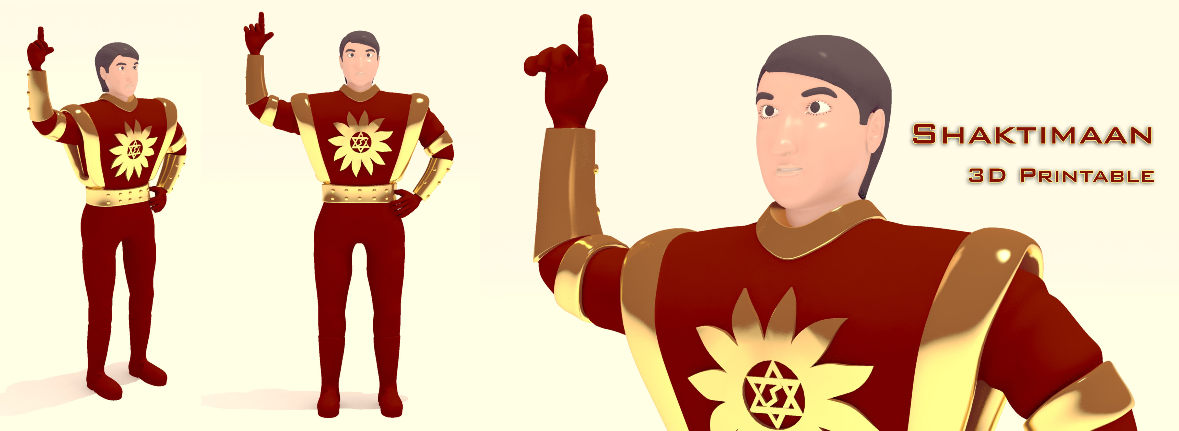 Shaktimaan Hand Up 3D model 3D printable | CGTrader