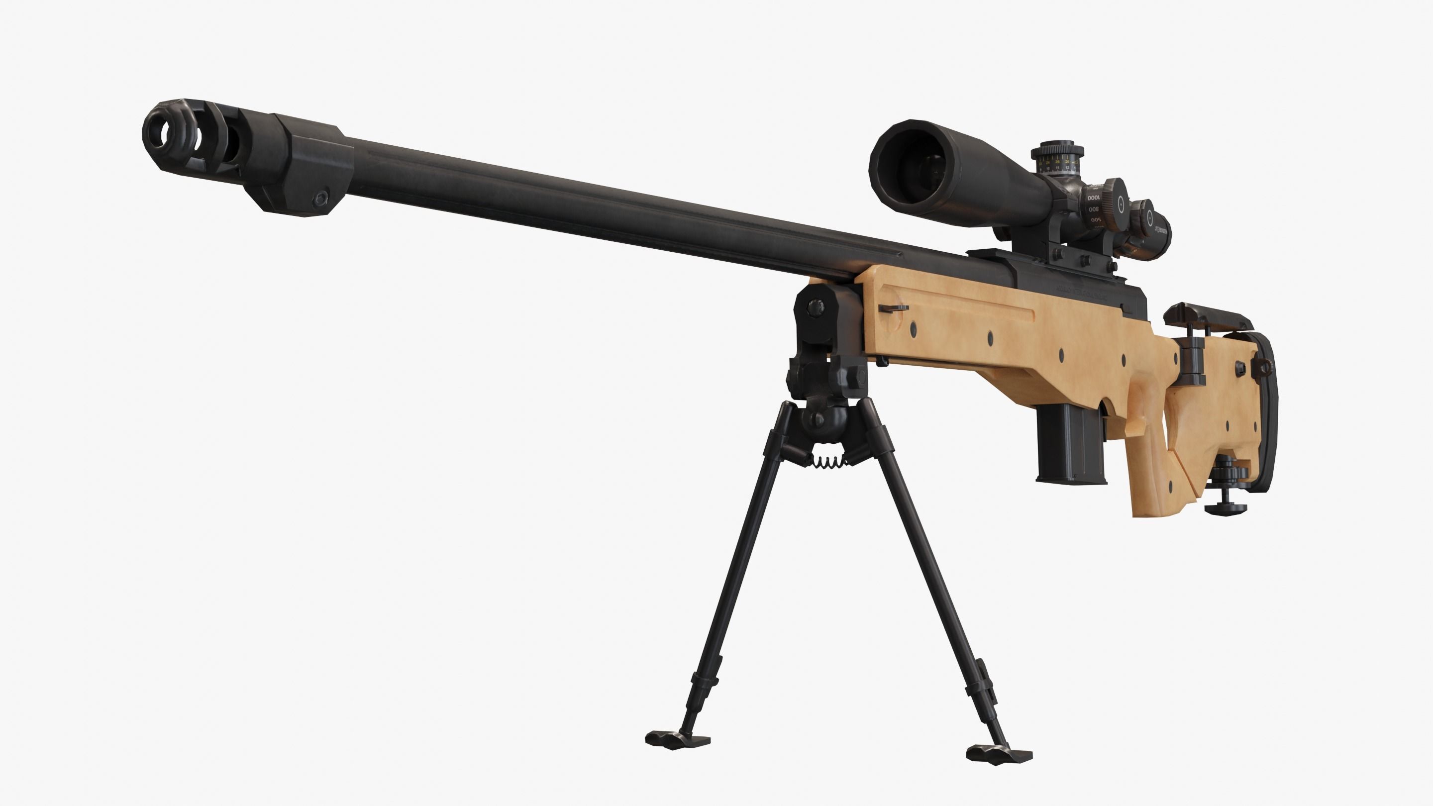 3D model L115a3 sniper rifle low poly VR / AR / low-poly rigged | CGTrader