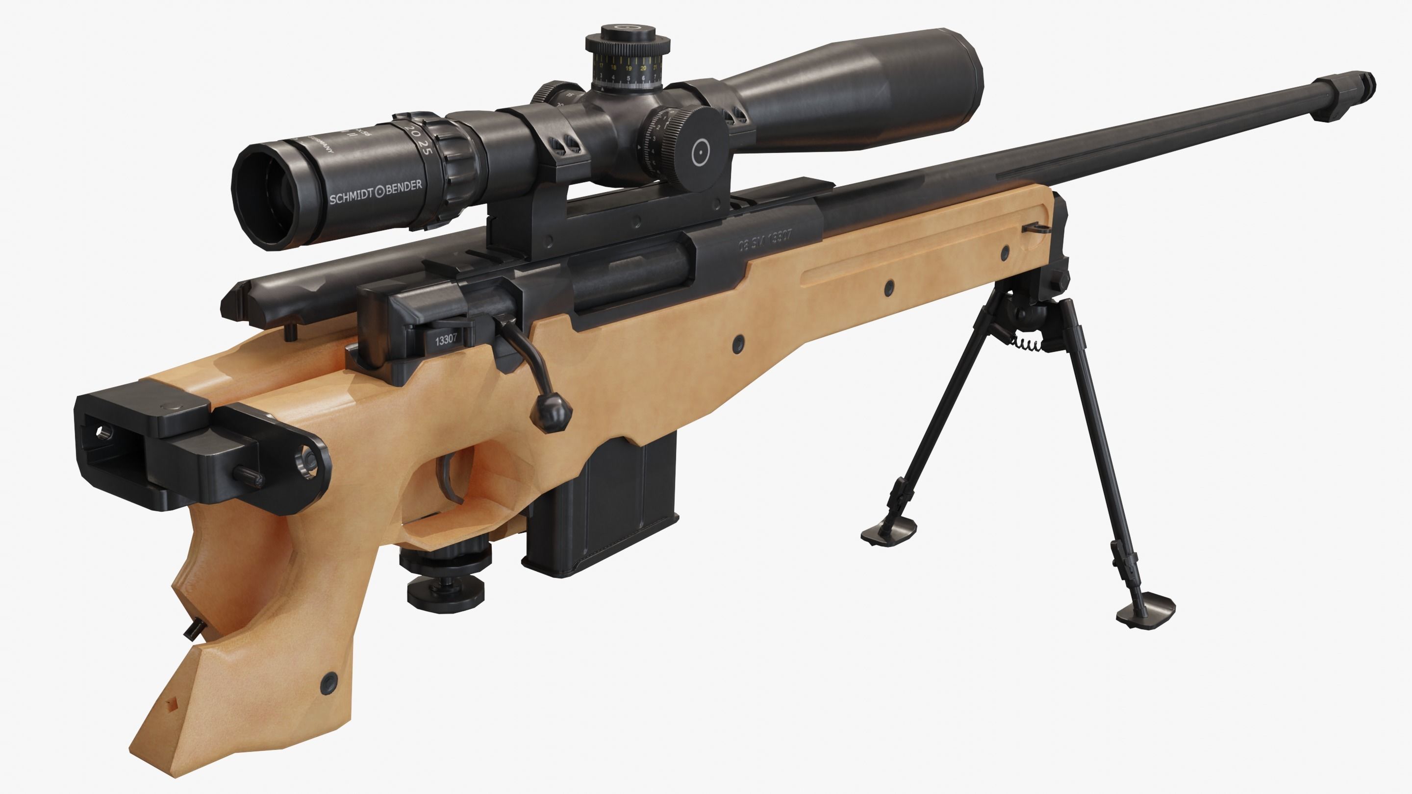 3D model L115a3 sniper rifle low poly VR / AR / low-poly rigged | CGTrader
