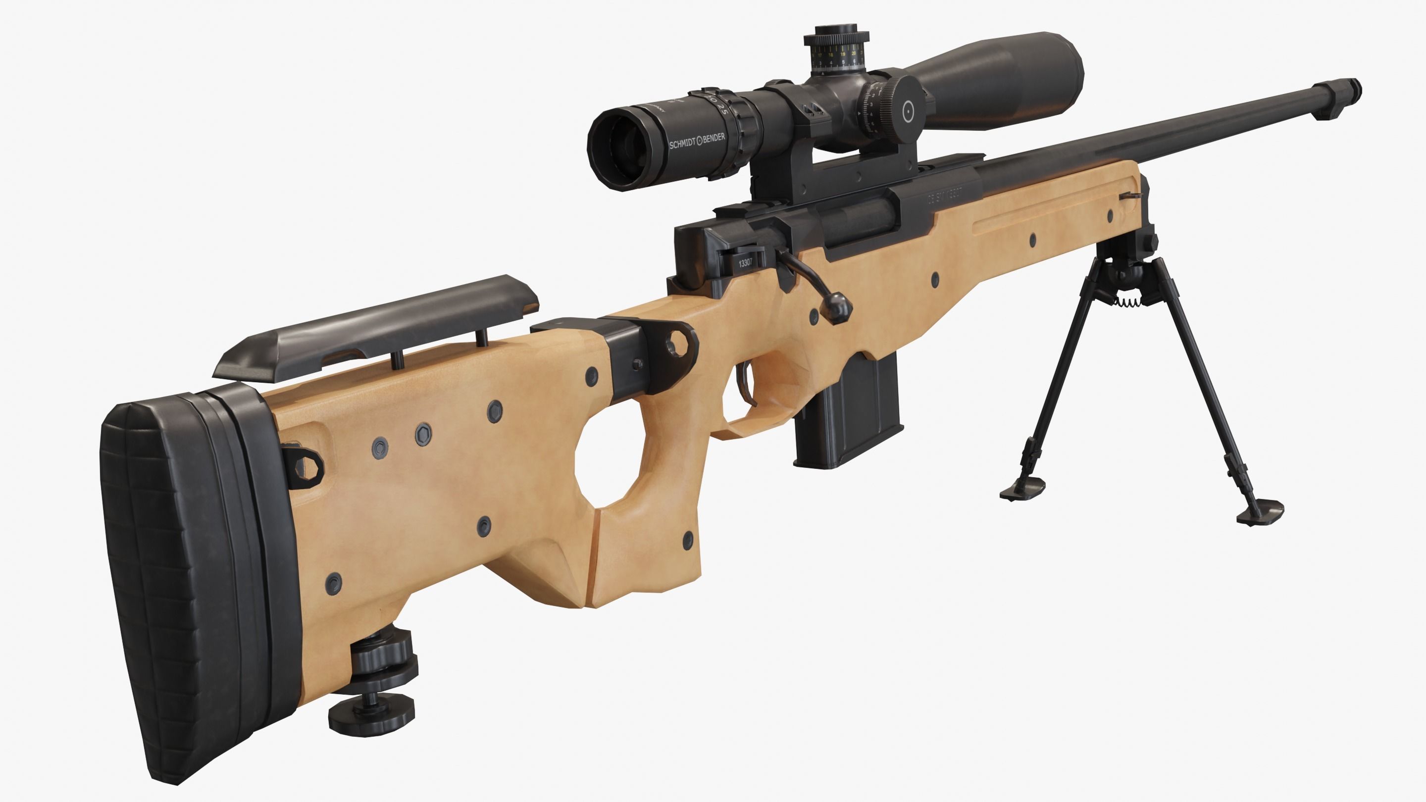 3D model L115a3 sniper rifle low poly VR / AR / low-poly rigged | CGTrader