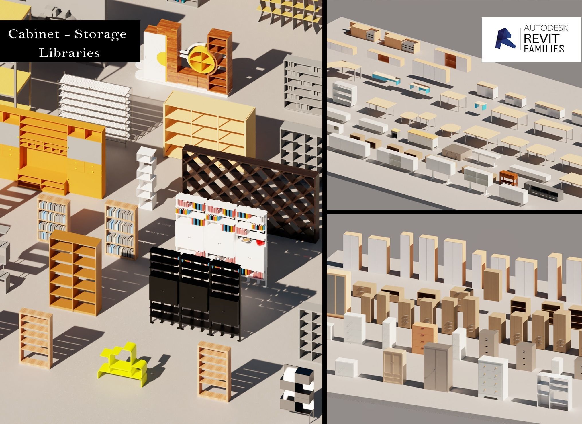 Revit Furniture Components collection rfa 3D model | CGTrader