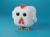 Cute cartoon Chicken 3d cube stylized Character animal 3D model 3D ...